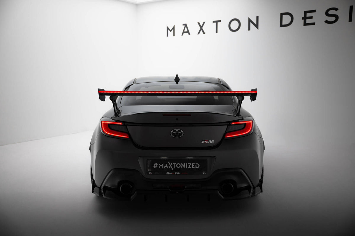 Maxton Design Carbon Spoiler With External Brackets Uprights + LED Toy ...