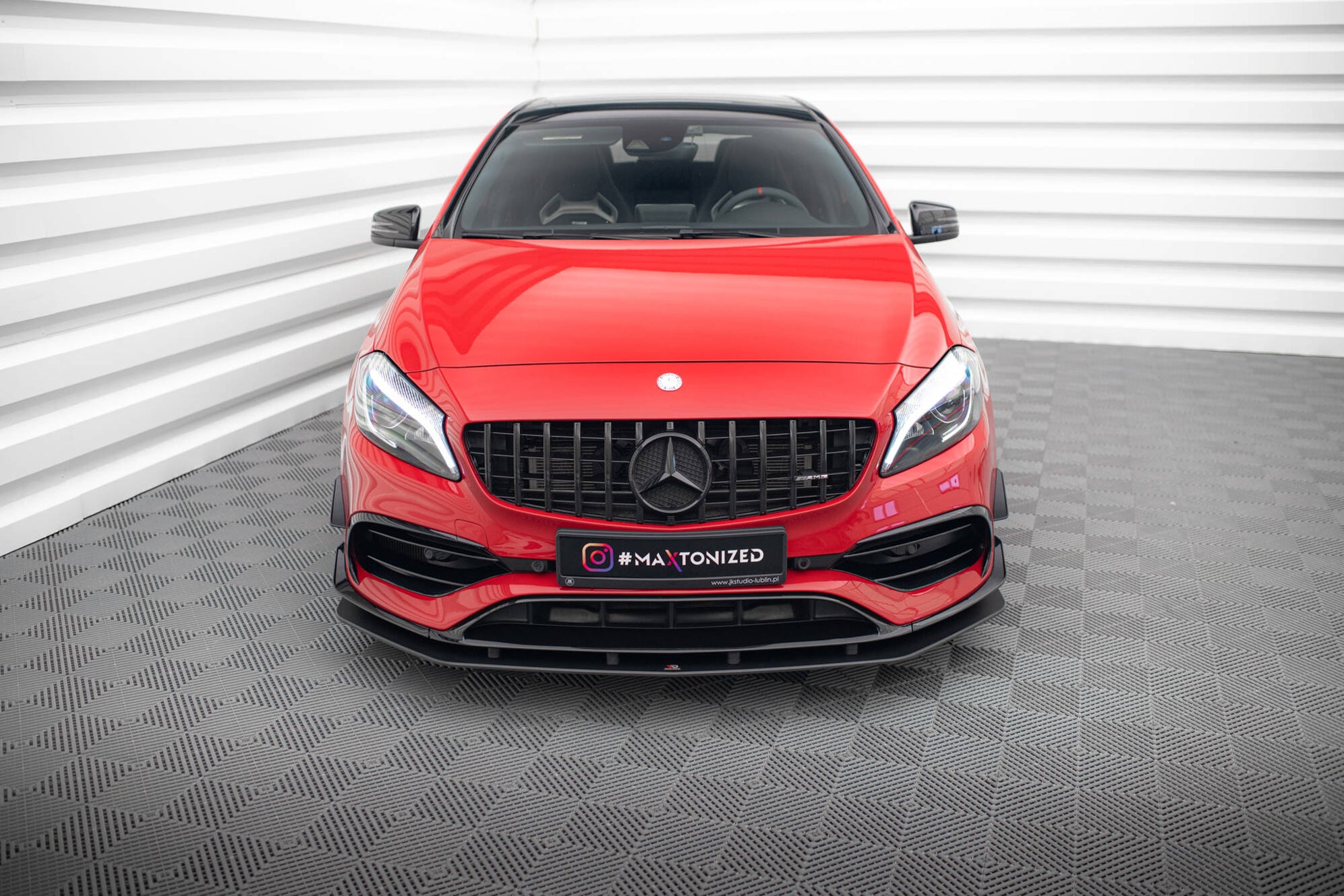 Maxton Design Street Pro Front Splitter Mercedes-Benz A 45 AMG Aero W1 ...