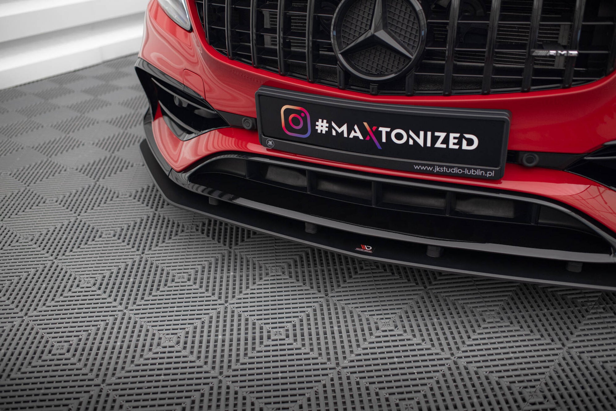 Maxton Design Street Pro Front Splitter Mercedes-Benz A 45 AMG Aero W1 ...