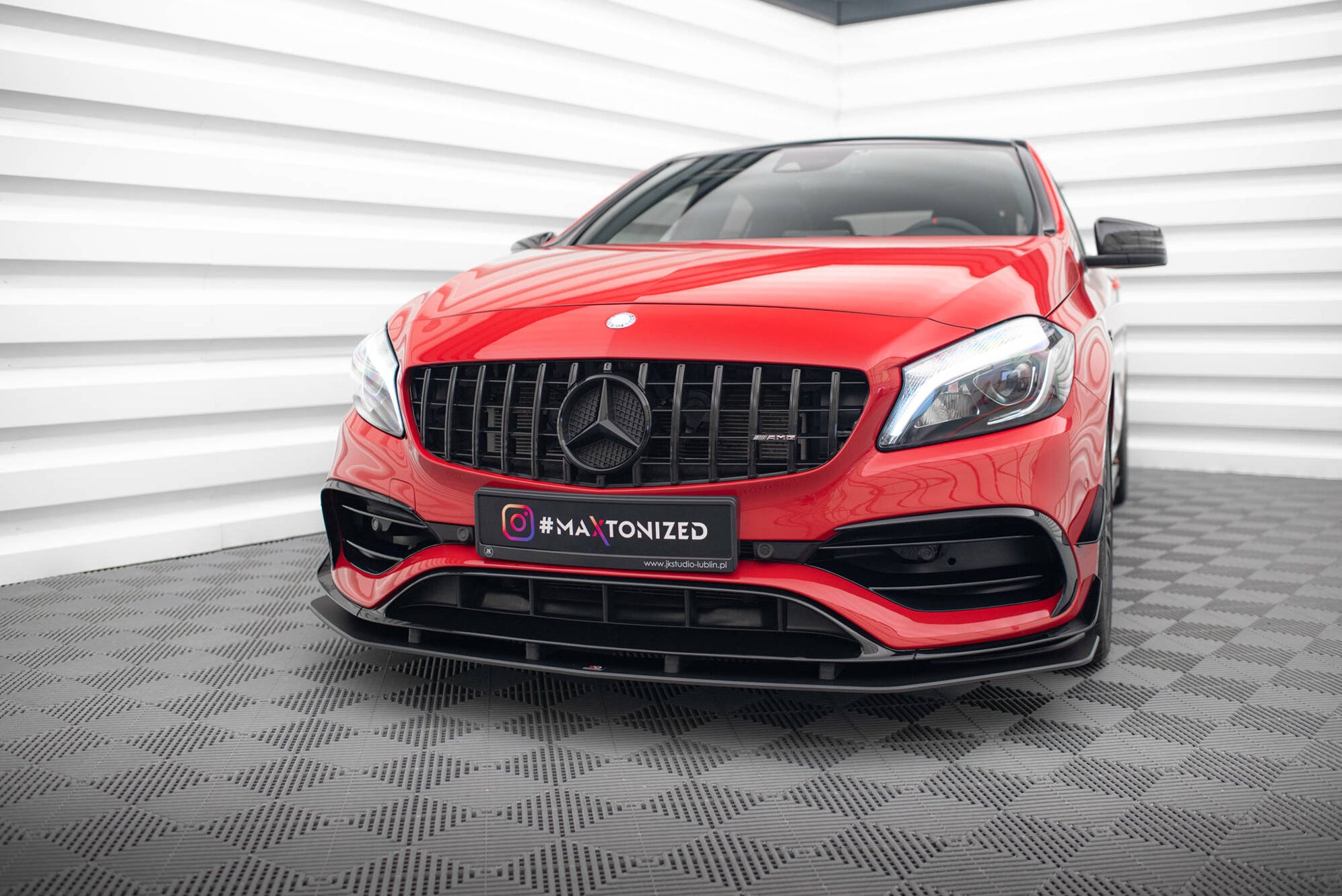 Maxton Design Street Pro Front Splitter Mercedes-Benz A 45 AMG Aero W1 ...