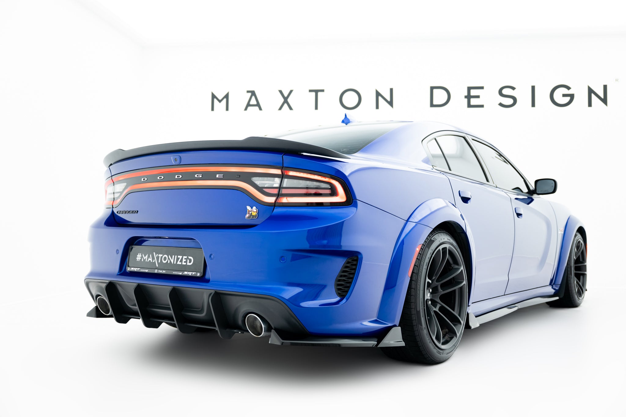 Maxton Design Street Pro Rear Diffuser Dodge Charger RT Scat Pack Wide ...