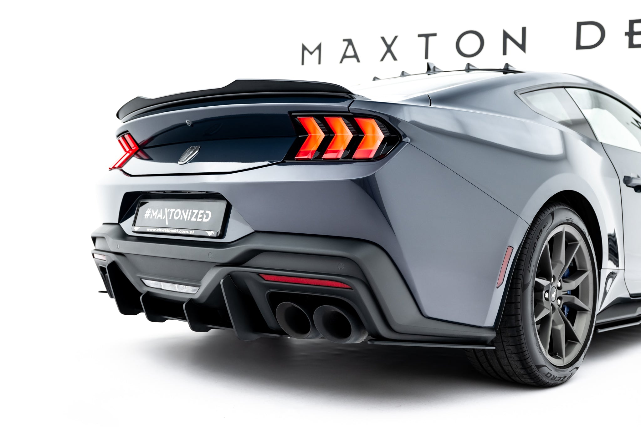 Street Pro Rear Side Splitters Ford Mustang Dark Horse Mk7 | Maxton ...