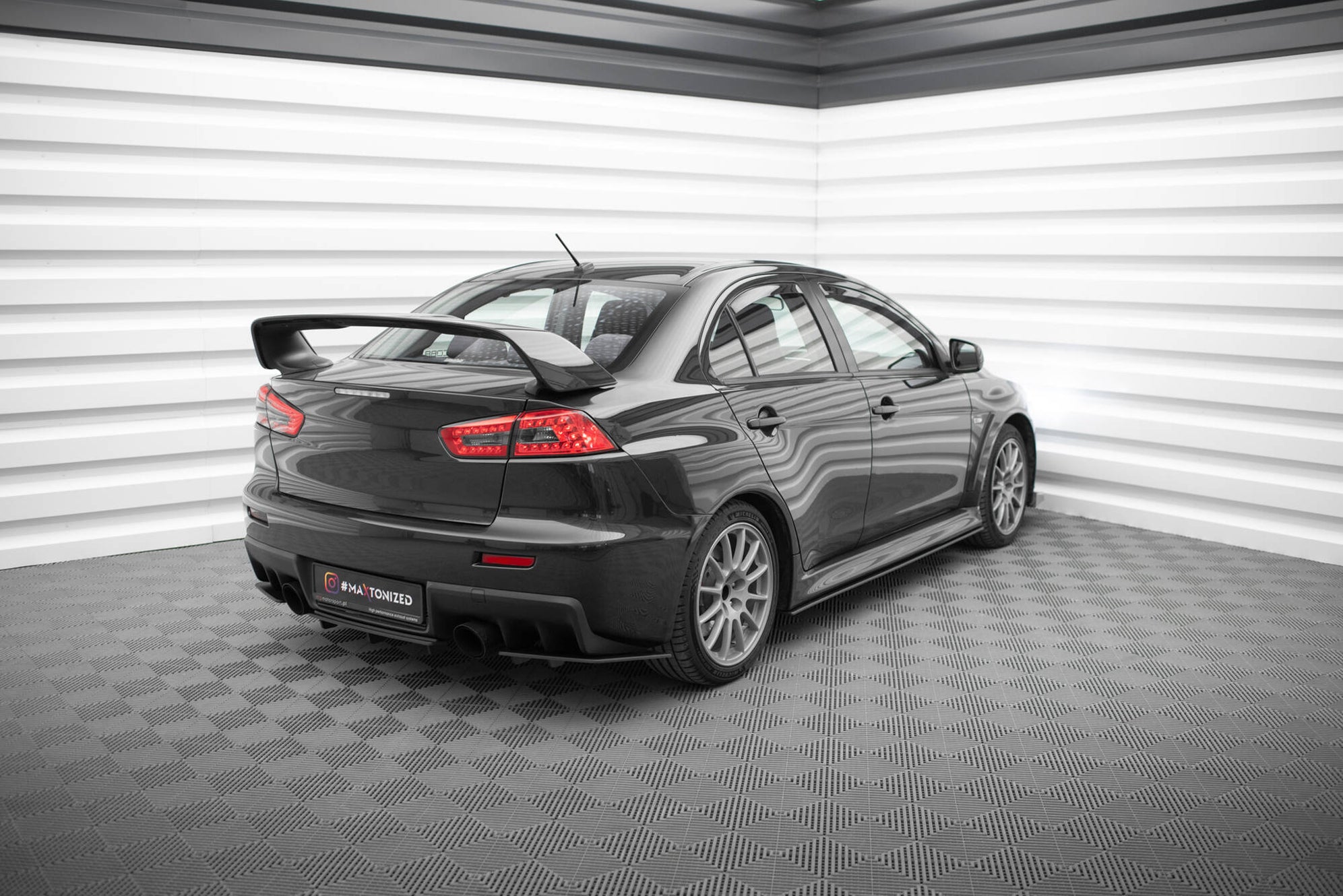 Maxton Design Street Pro Rear Side Splitters Mitsubishi Lancer EVO X ...